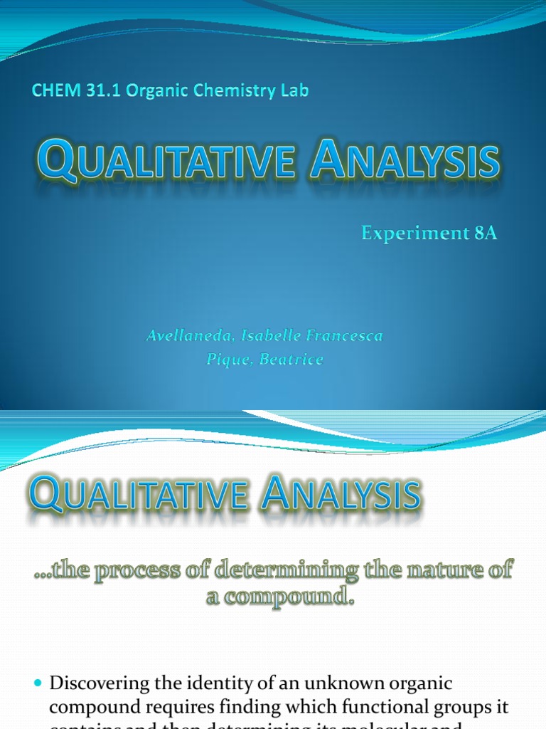 Qualitative Analysis | PDF | Chemical Reactions | Acid