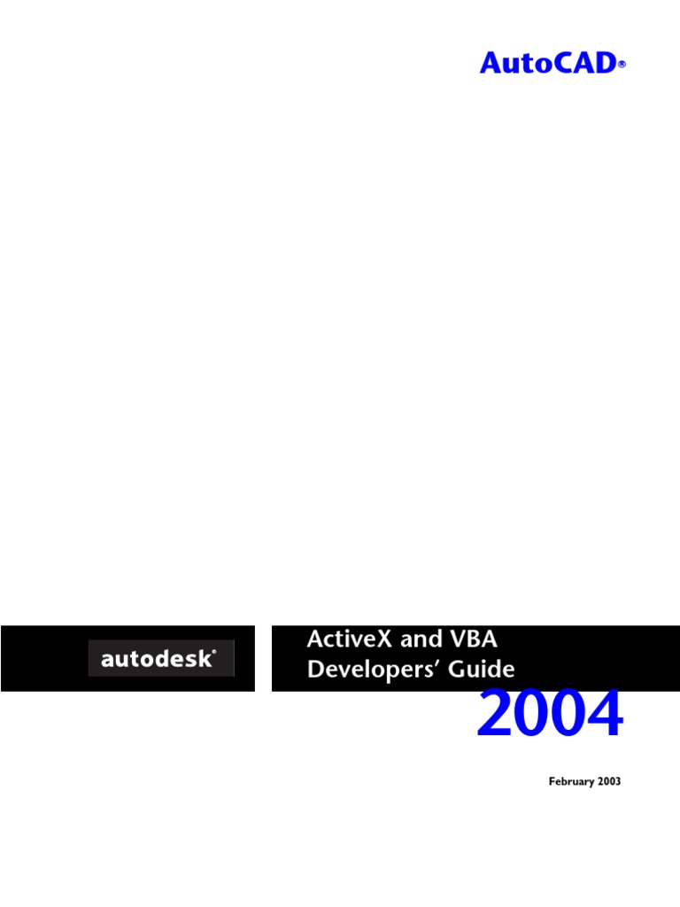 Programming Autocad 2004 Activex And Vba Developer S Guide Pdf