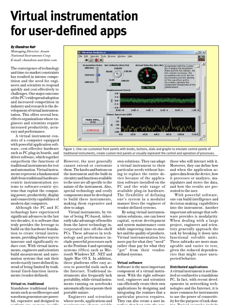 Virtual Instrumentation Benefits Explained | PDF | Embedded System ...