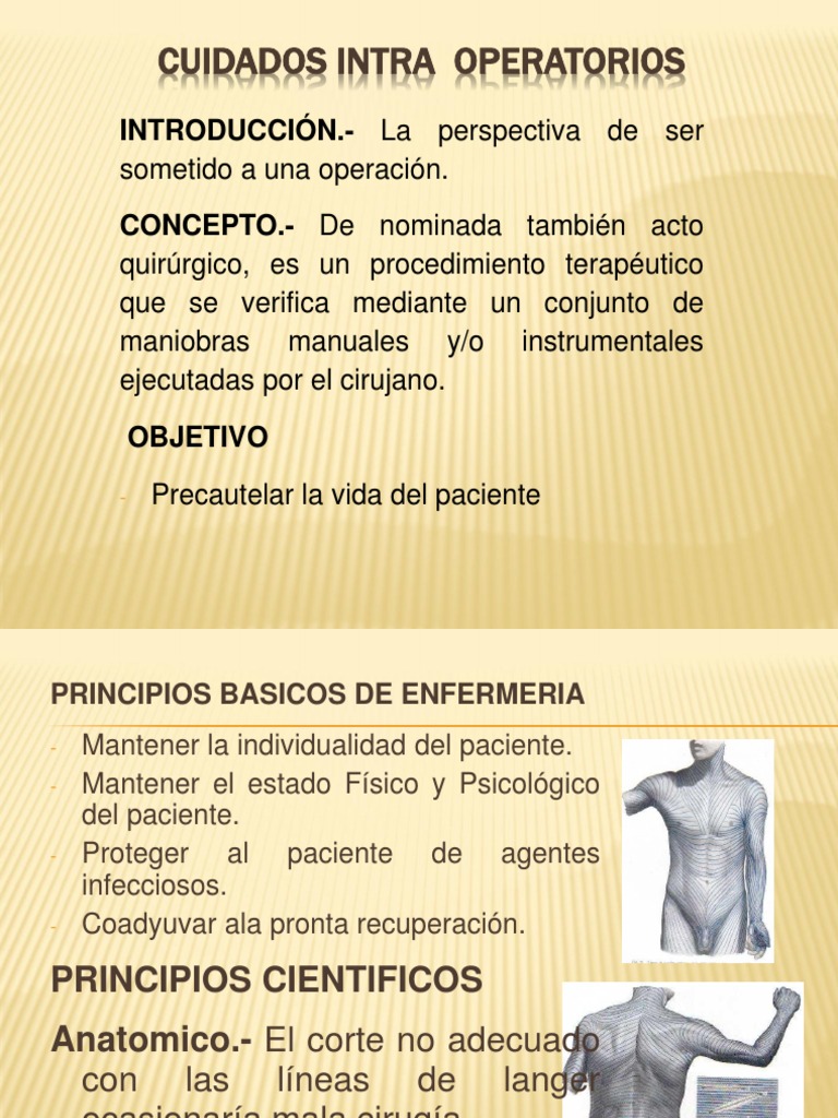 Cuidados Intra Operatorios | Cirugía | Enfermería