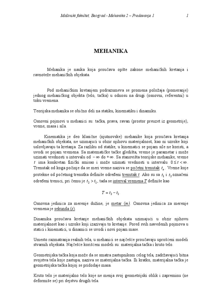 Mehanika 2 - Svi Hendauti | PDF