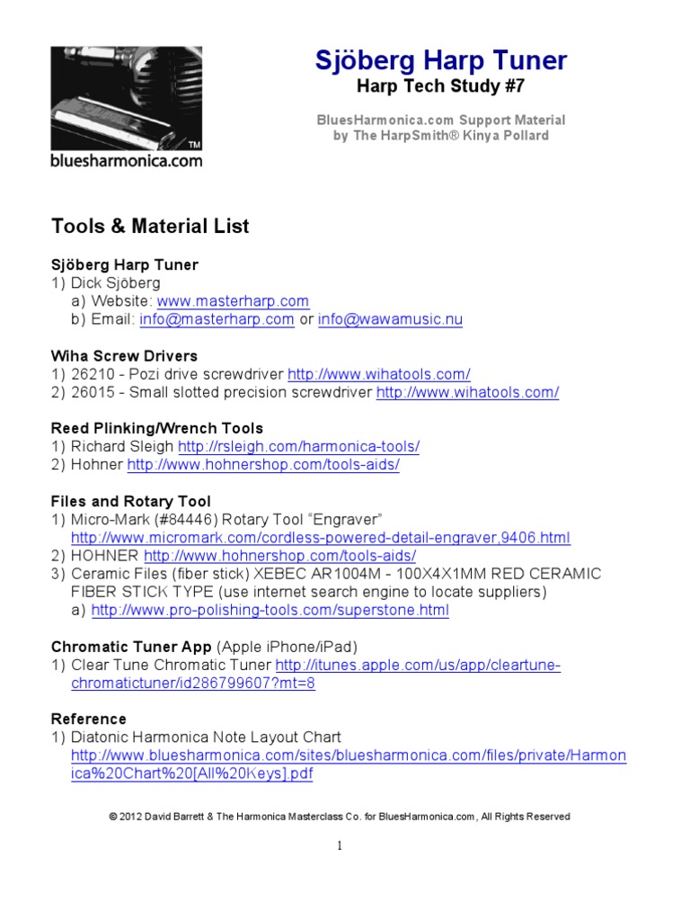 Harp Tech Study 7 Support Material (V3) | PDF | Harmonica | Vacuum Tube