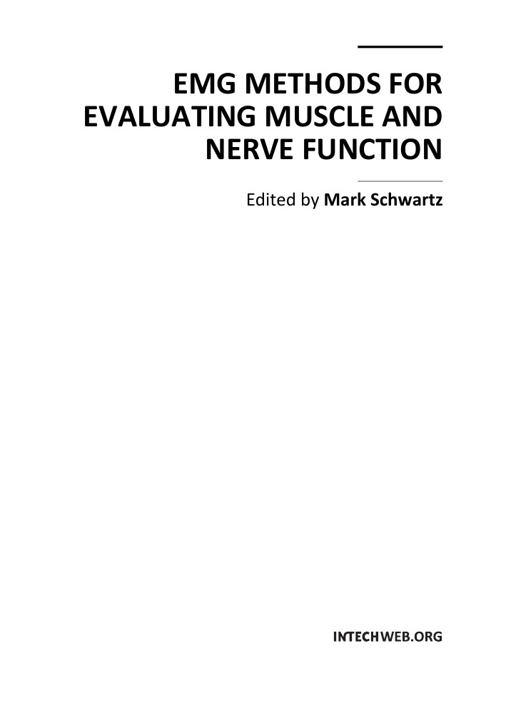 EMG Methods For Evaluating Muscle and Nerve Function | PDF ...