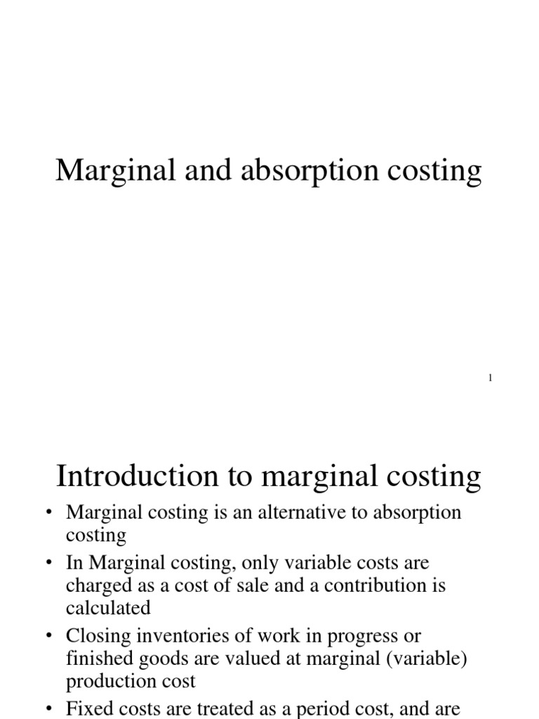 Marginal Costing Explained | PDF | Cost Of Goods Sold | Marginal Cost