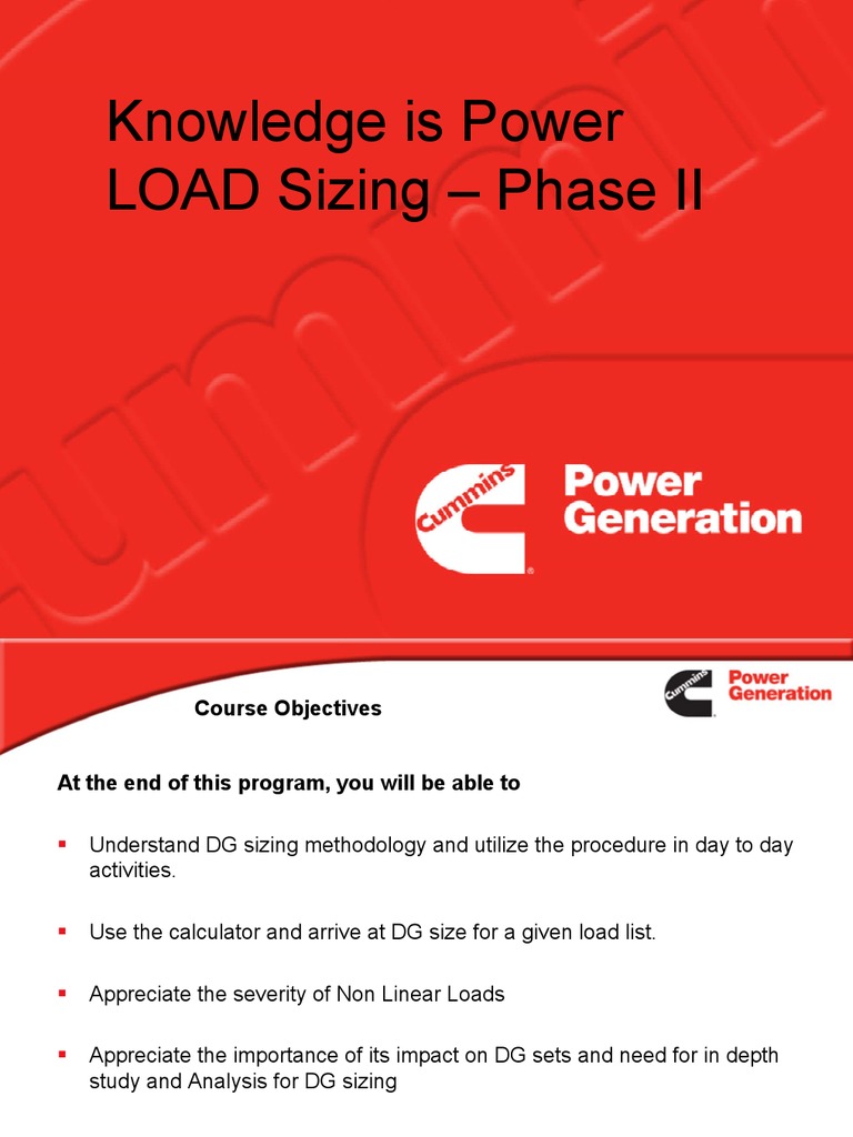 KIP Phase 2 DG Sizing - NF | PDF | Electric Motor | Transformer