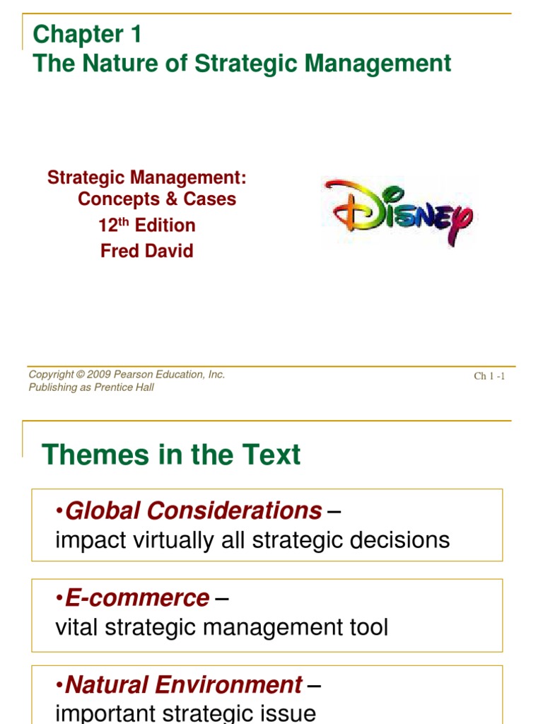 Chapter 1 - The Nature of Strategic Management | PDF | Strategic ...