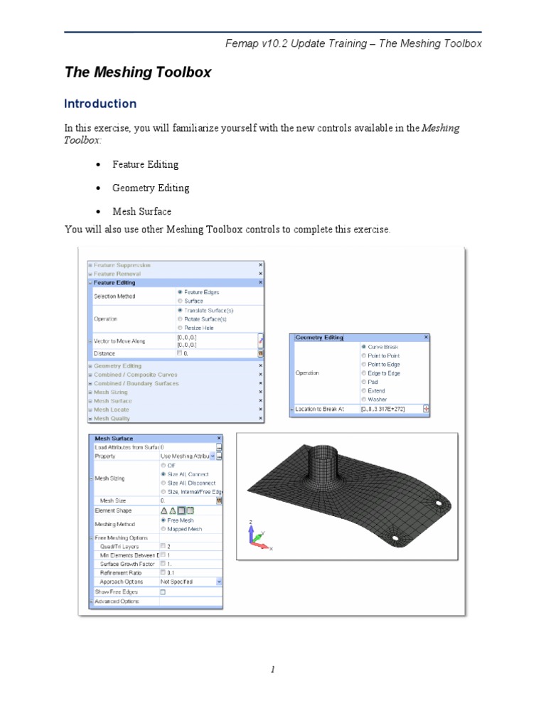 Femap v10.2 Meshing Toolbox教程 | PDF | Icon (Computing) | Distance