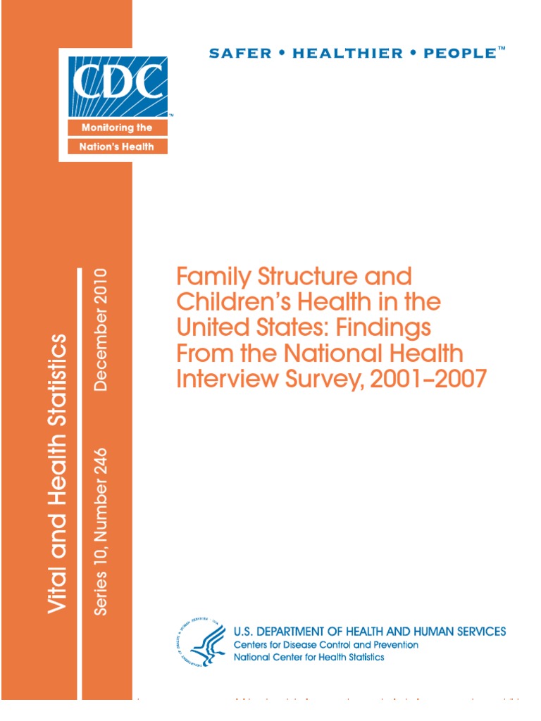 CDC Study Family Structure | PDF | Social Science | Wellness