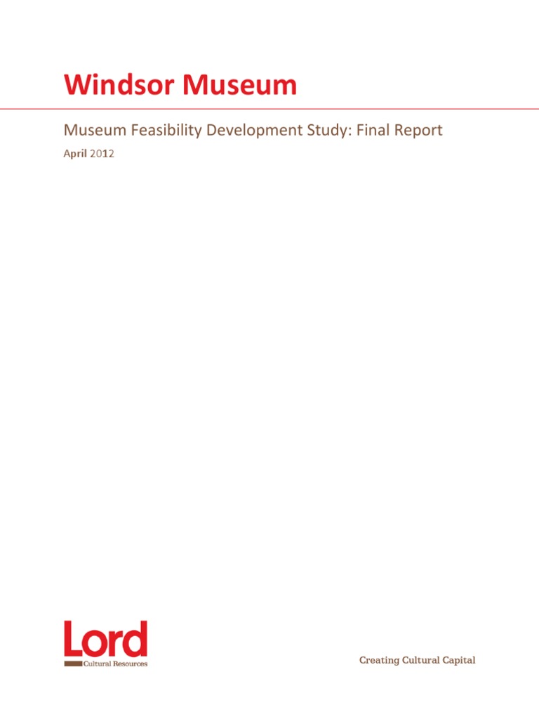 Museum Feasibility Development Study: Final Report | PDF | Museum ...
