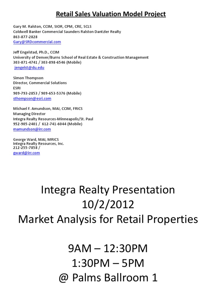 Retail Sales Model Valuation | PDF | Shopping Mall | Retail