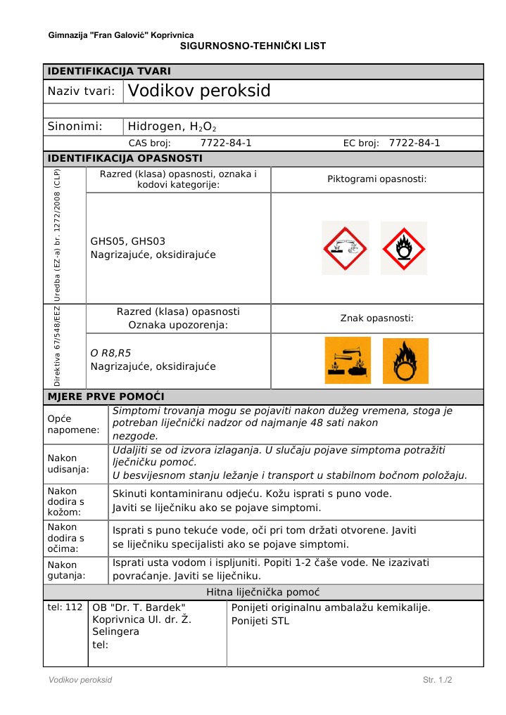 STL Vodikov Peroksid | PDF