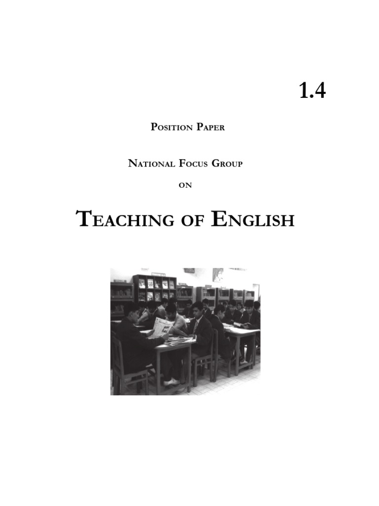 NCERT National Focus Group Position Paper English | PDF | Language ...