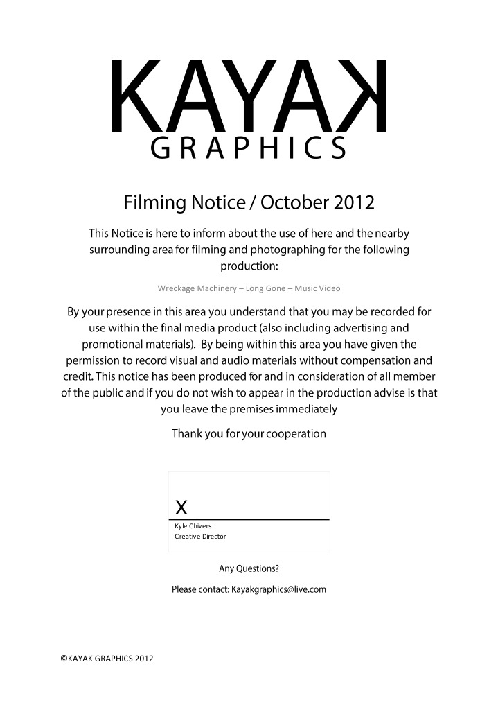 Filming Notice | PDF