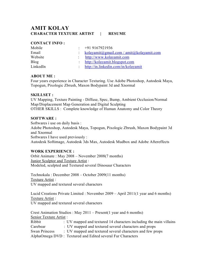 Amit Kolay Resume | PDF