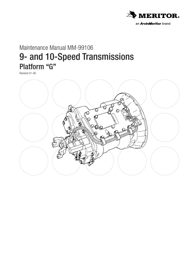 Transmisión Meritor 9 Y10 Velocidades mm99106 | PDF | Clutch | Manual ...