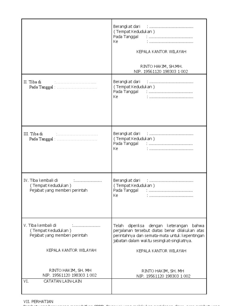 Blangko SPPD | PDF