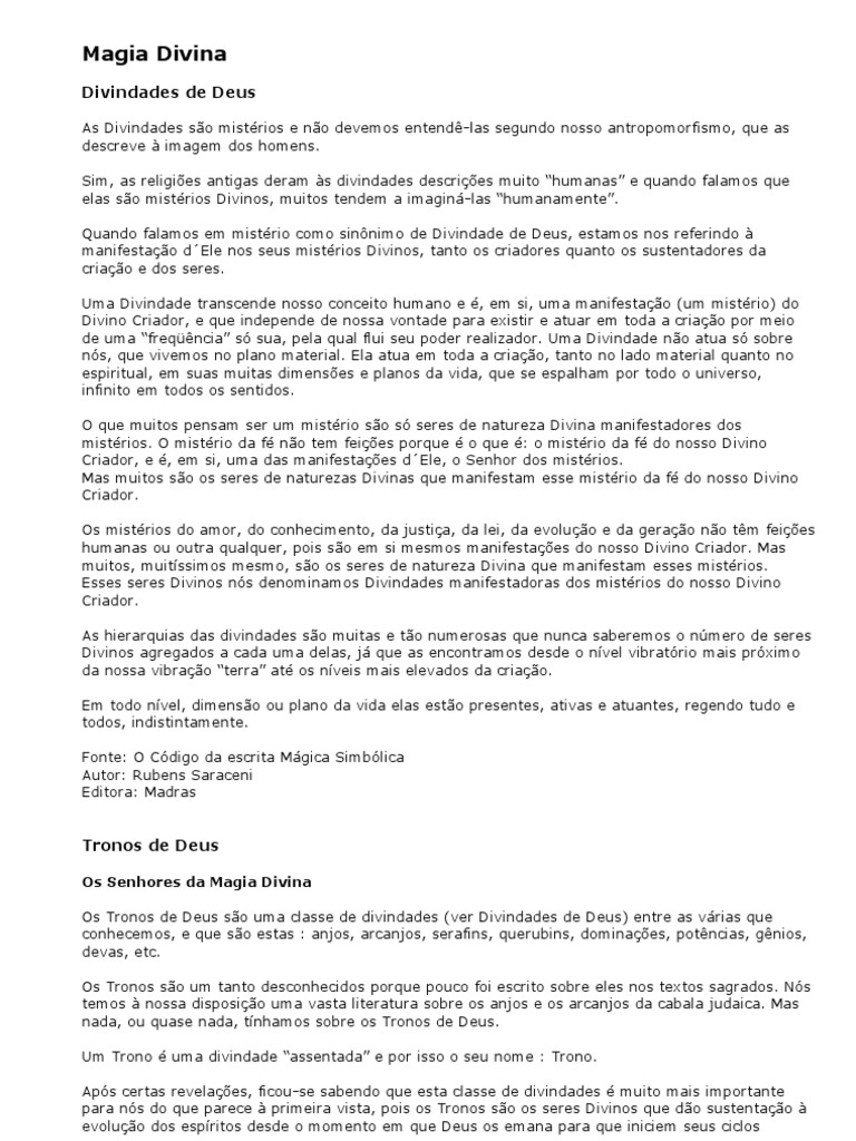 Magia Divina | PDF | Deus | Ondas