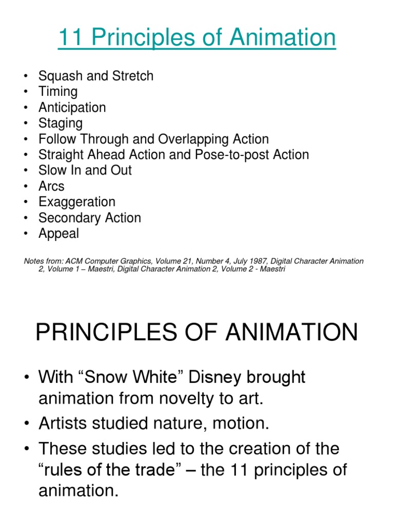 11 Principles of Animation | PDF | Animation | Mass