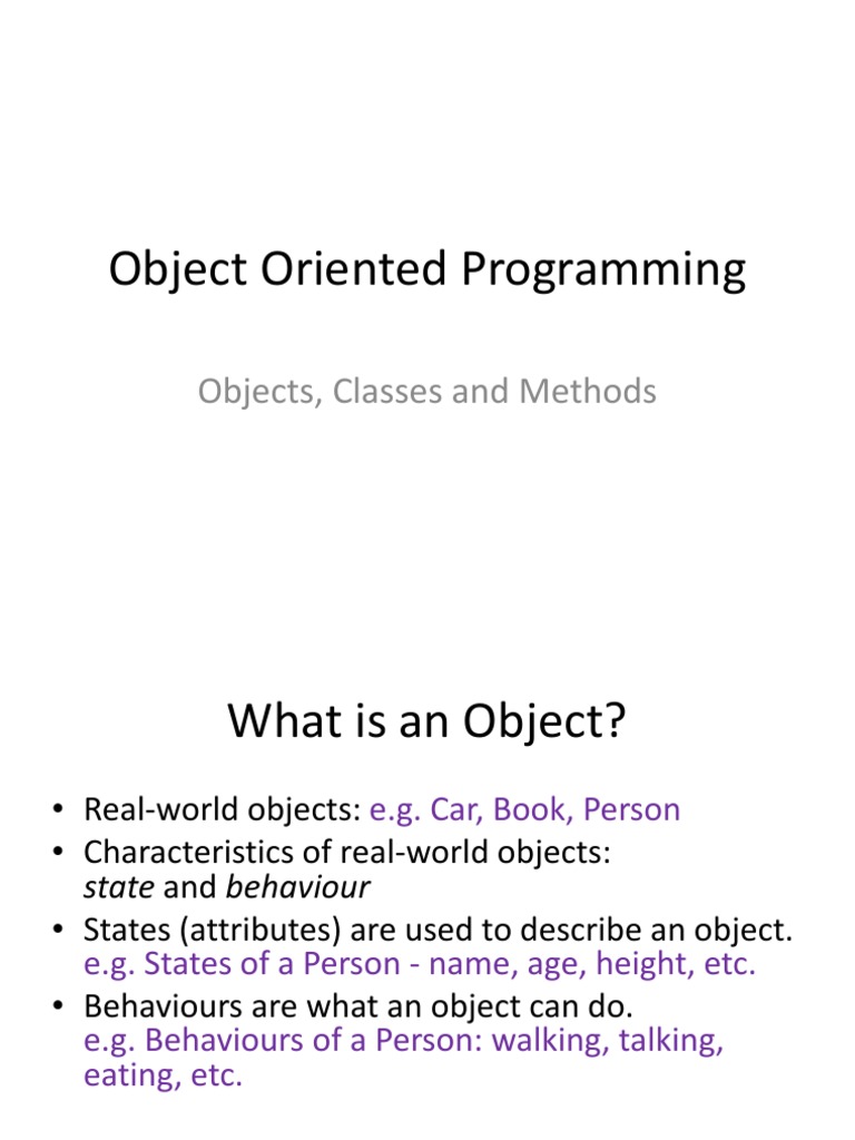 3 - Classes, Objects, Methods | PDF | Constructor (Object Oriented Programming) | Programming
