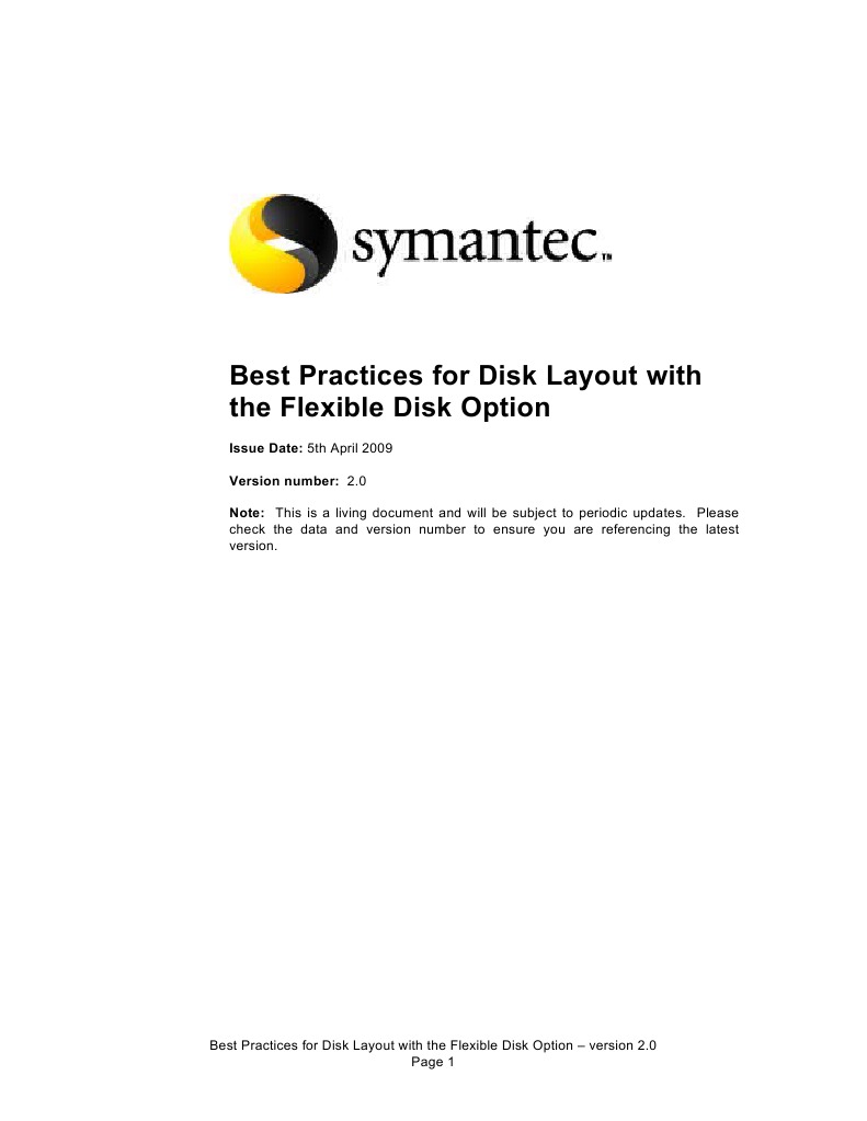 NetBackup Best Practices For Disk Layout With The Flexible Disk Option | PDF | File System ...