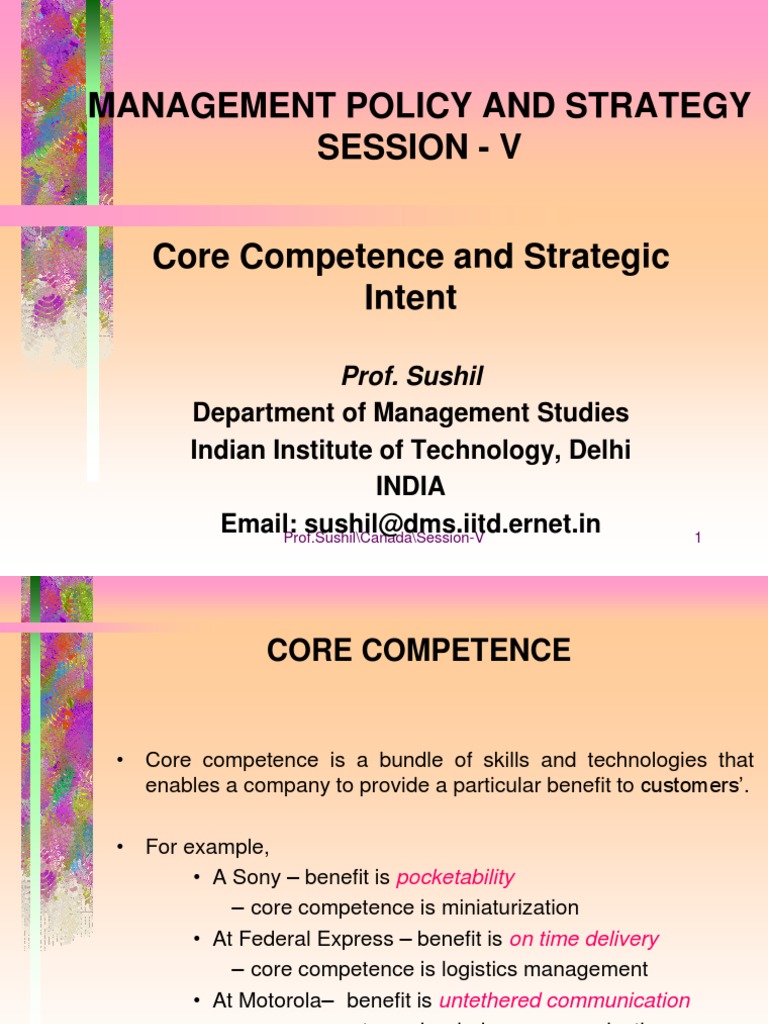 core competency | Strategic Management | Competence (Human Resources)