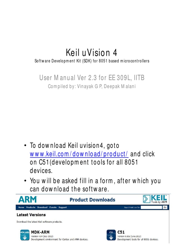 Keil User Manual | PDF | Source Code | Installation (Computer Programs)