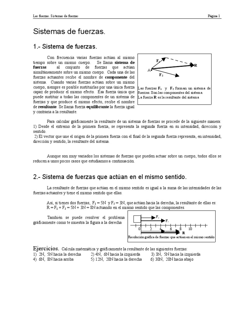 Sistemas de Fuerzas | PDF | Fuerza | Vector Euclidiano