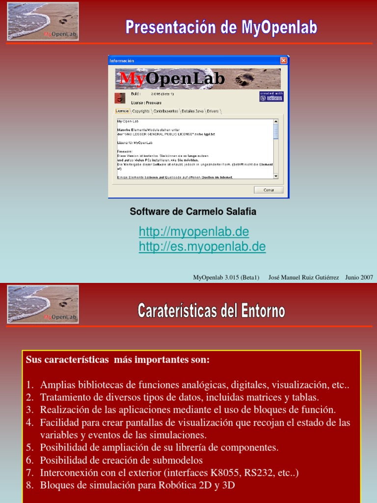 MyOpenlab 3.015: Características y Funciones | PDF | Simulación | Robot