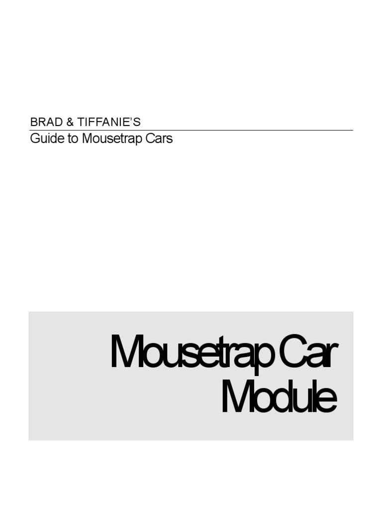 Mousetrap Car: Guide To Mousetrap Cars | Download Free PDF | Speed ...