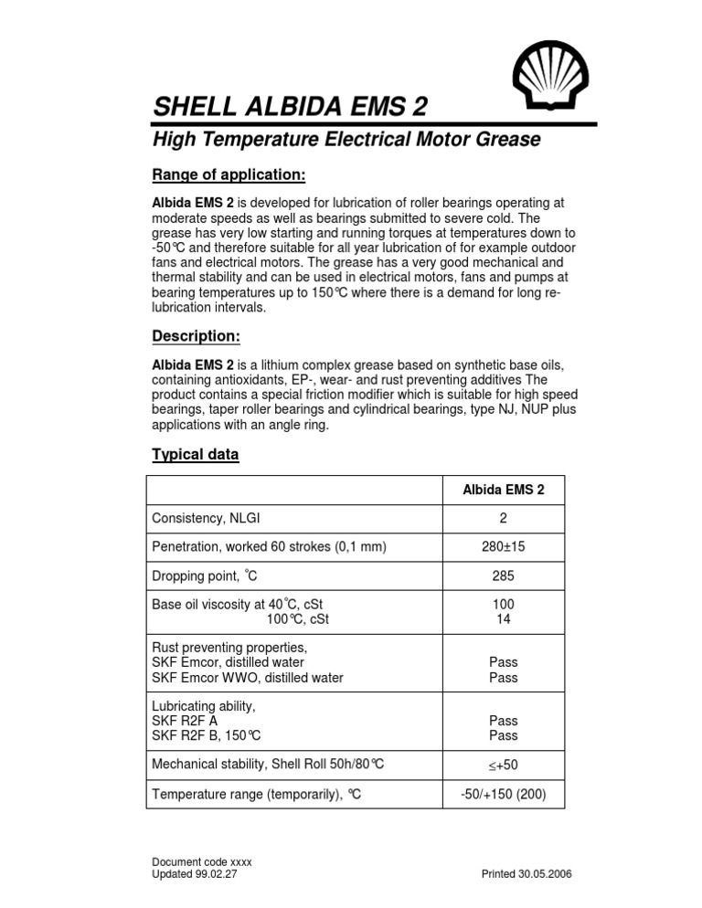 Shell Albida EMS2 | PDF