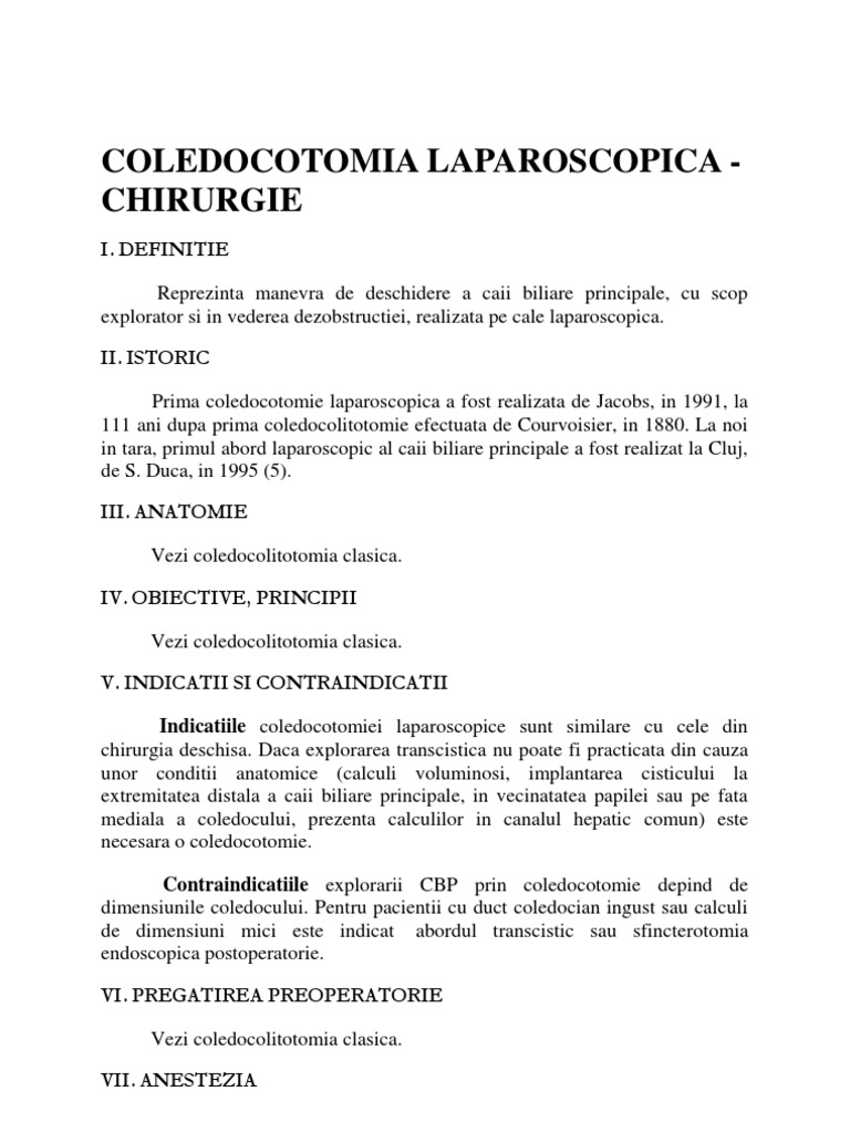 Coledocotomia Laparoscopica | PDF