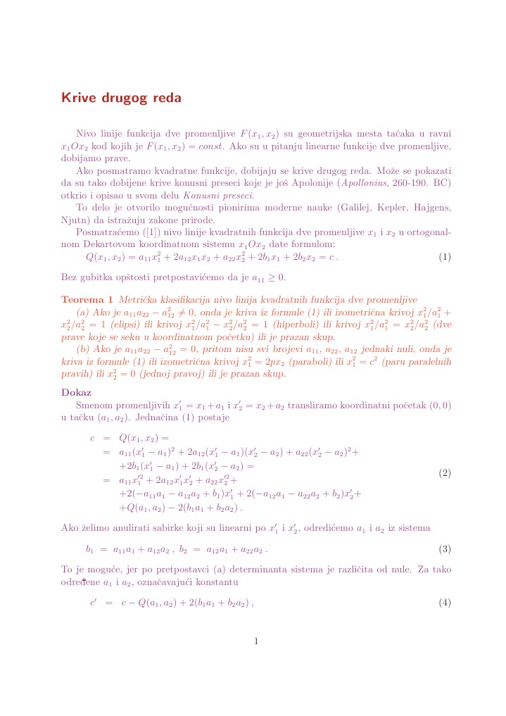 Krive Drugog Reda | PDF