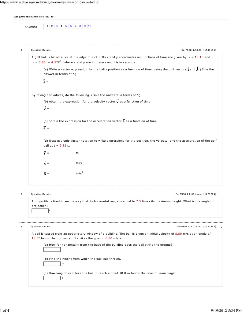 Assignment 2 Pdf Acceleration Applied And Interdisciplinary Physics