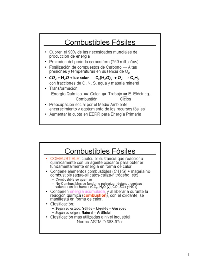 Combustibles Fosiles | PDF | Combustibles | Combustión