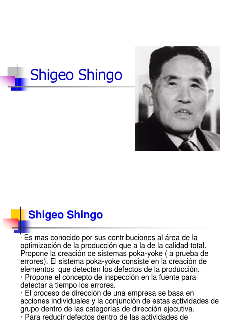 Shigeo Shingo[1] | Calidad (comercial) | Tecnología