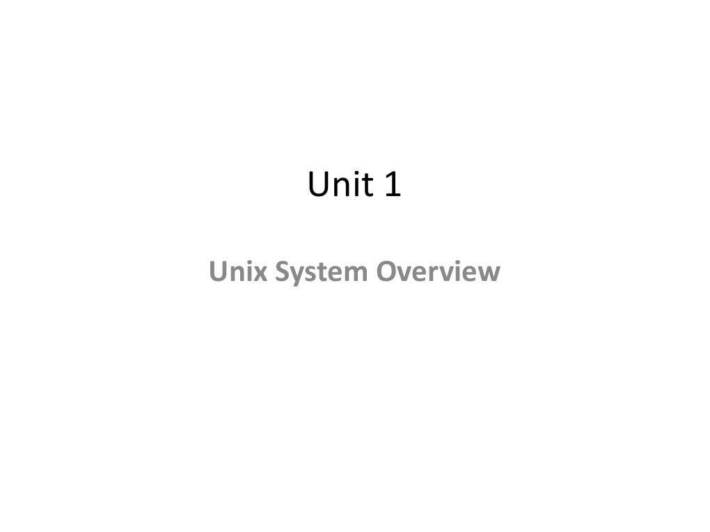 Unit 1 Unix System Overview Pdf Unix Berkeley Software Distribution 0903