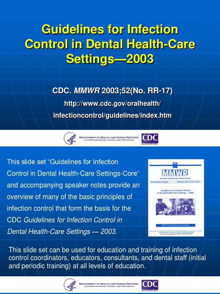 Infection Control Guidelines CDC 2003 | PDF | Infection Control | Hand ...