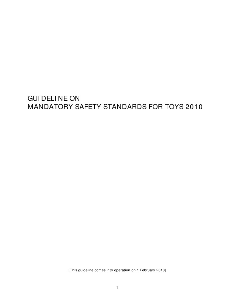 Malaysia Toy Safety Standards Guide | PDF | Safety | Regulatory Compliance
