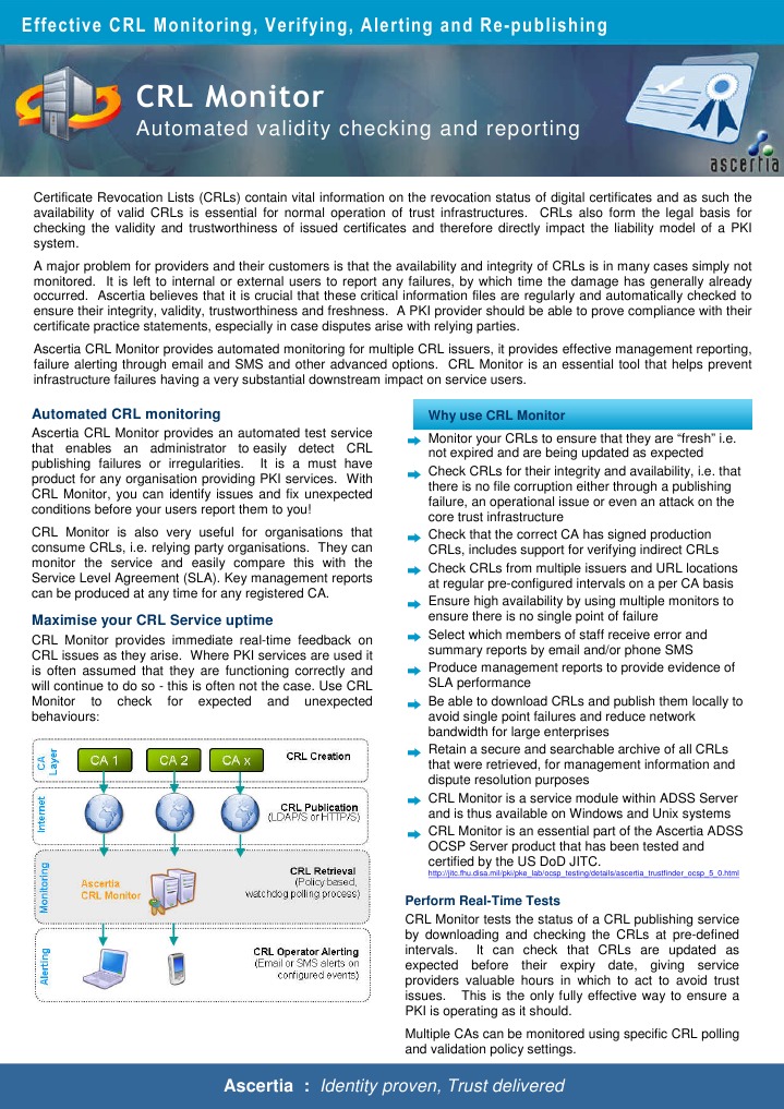 CRL Monitor Datasheet | PDF | Secure Communication | Information ...