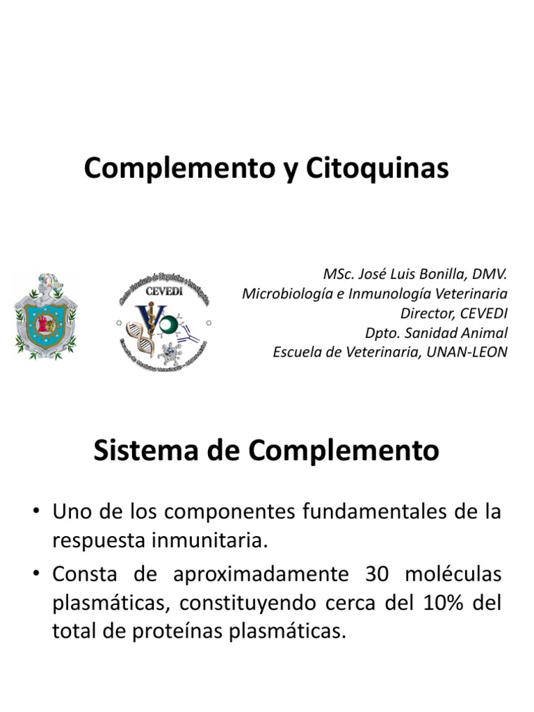 Complemento y Citoquinas | PDF | Sistema complementario | Citocina