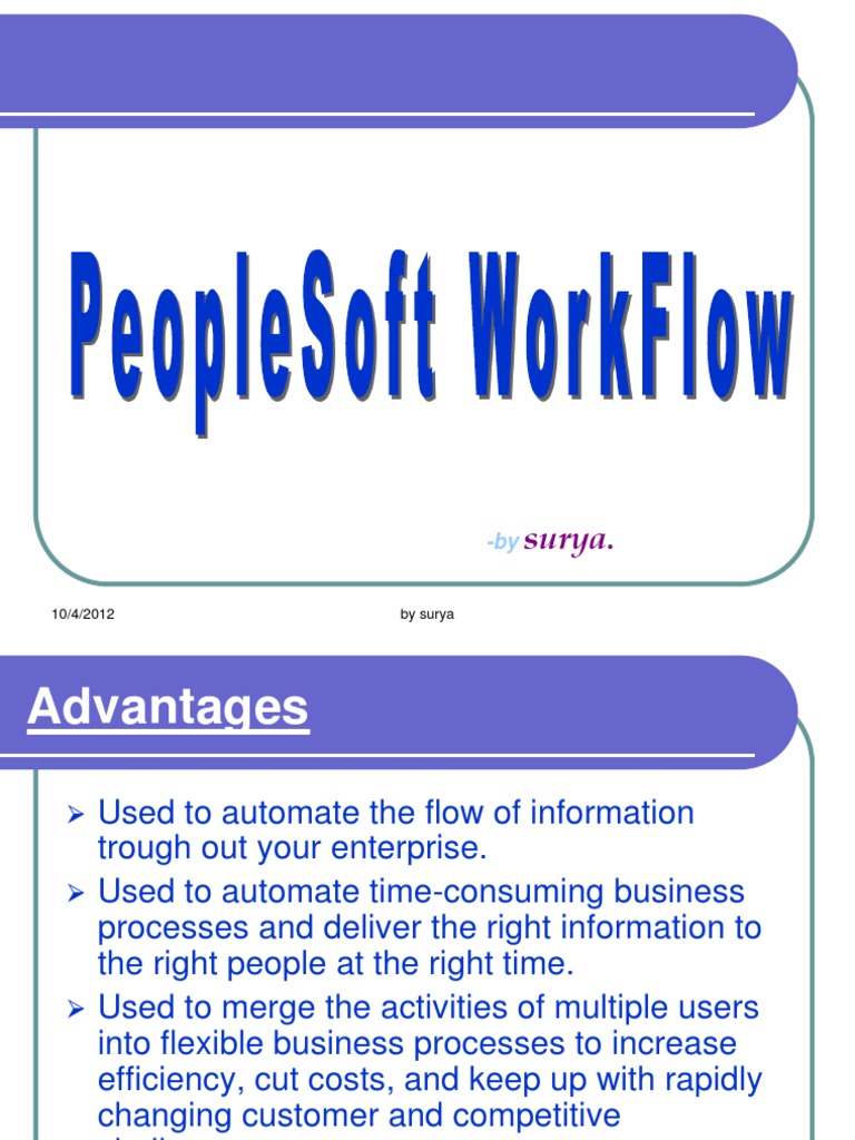PeopleSoft WorkFlow | PDF | Business Process | Workflow