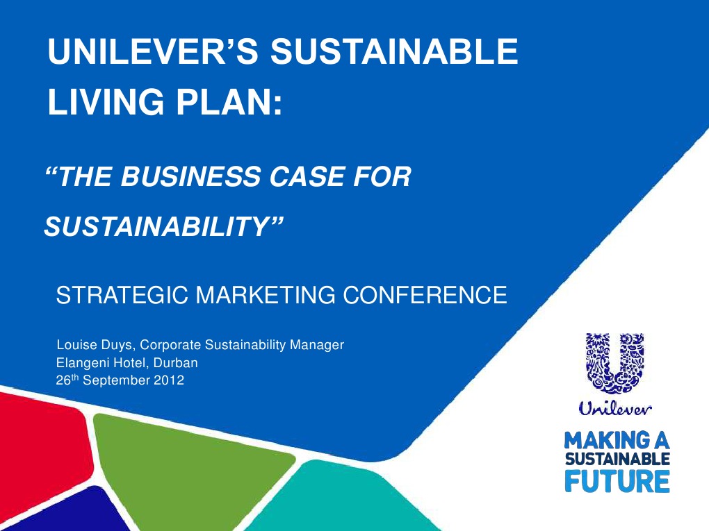 Unilever's 2023 Sustainable Living Plan | PDF | Unilever | Greenhouse Gas