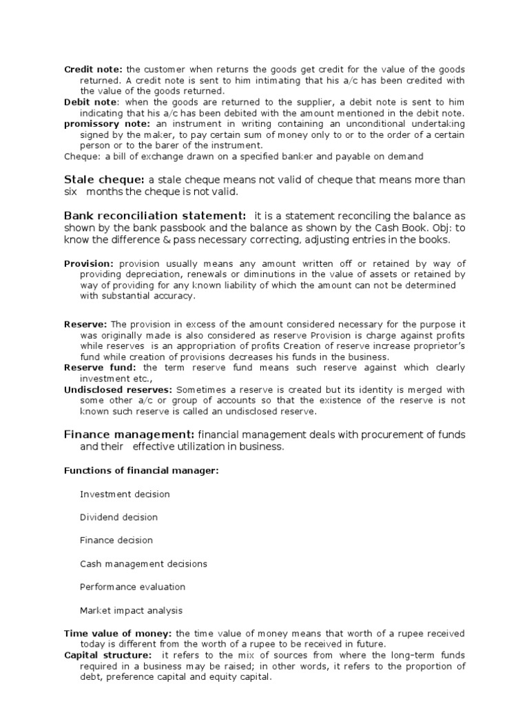 Financial Banking Notes | PDF | Debits And Credits | Cost Of Capital