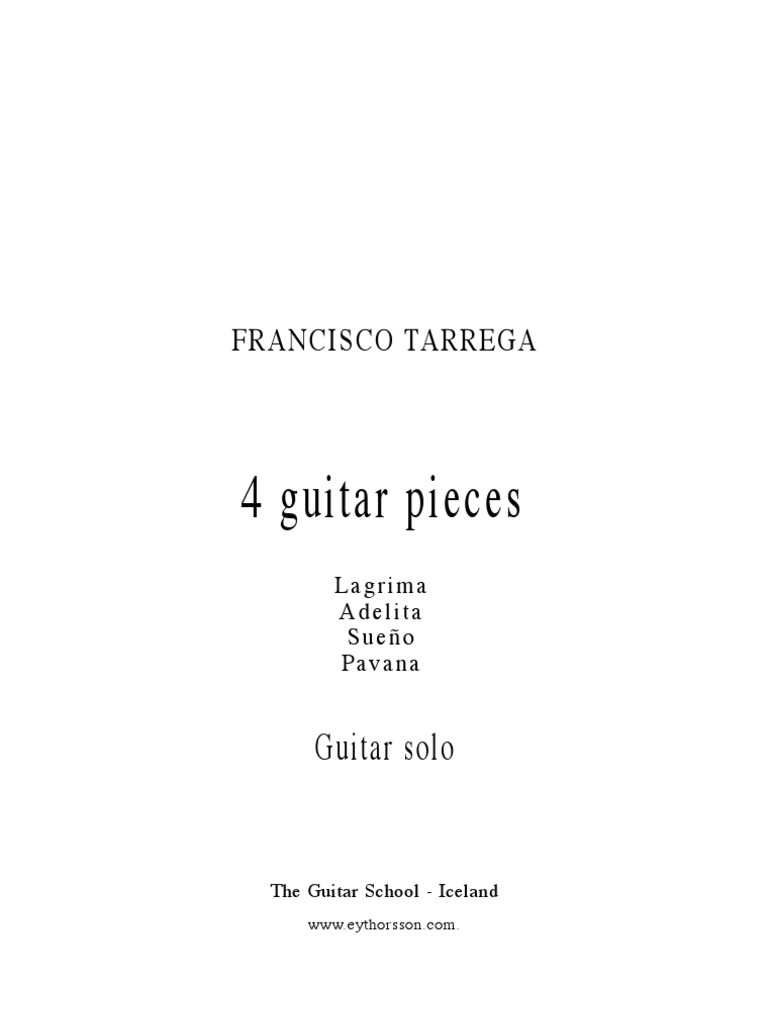 Partitura Lágrima Tarrega | PDF | Musique classique | Formes musicales