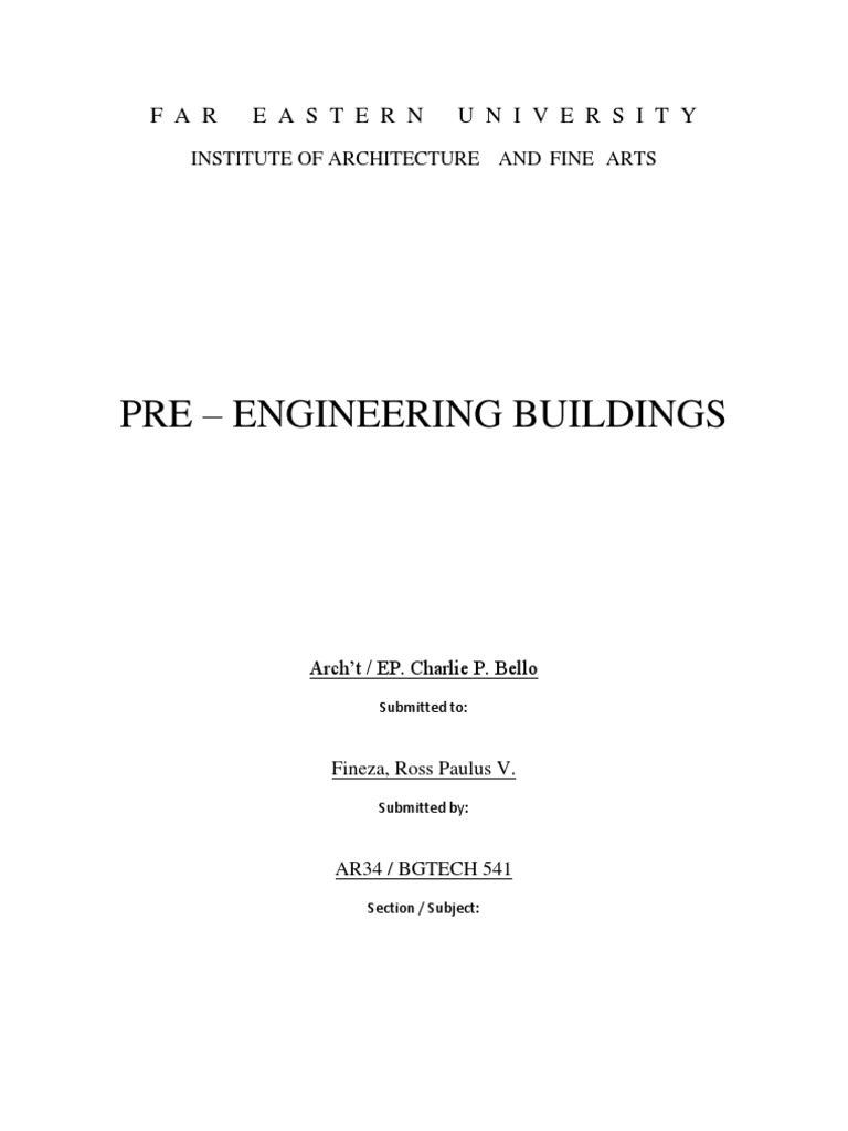 Pre Engineering Building | PDF | Framing (Construction) | Structural ...