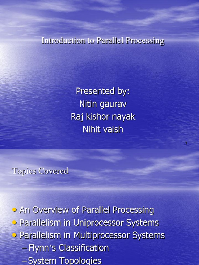 Introduction To Parallel Processing Pdf Parallel Computing Network Topology