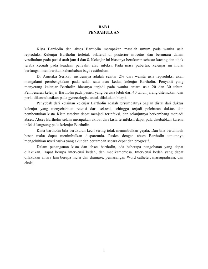 Kista dan Abses Kelenjar Bartholin | PDF | Sains & Matematika