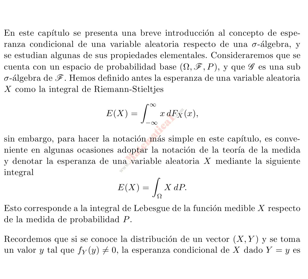 Esperanza Condicional y sus Propiedades | PDF | Variable aleatoria ...