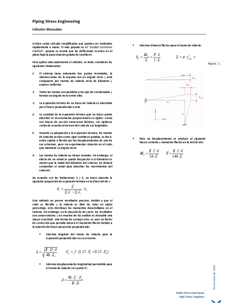 Piping Stress Engineering - Hand Calculations | PDF | Mecanica clasica ...
