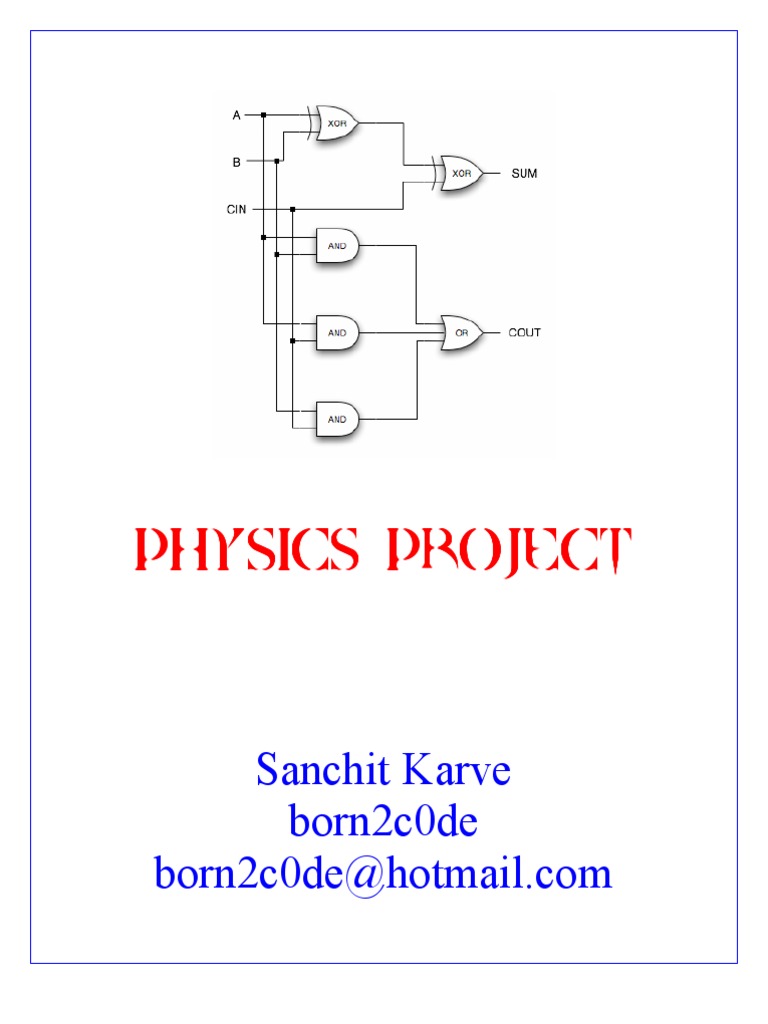 2 Bit Full Adder | PDF | Integrated Circuit | Transistor